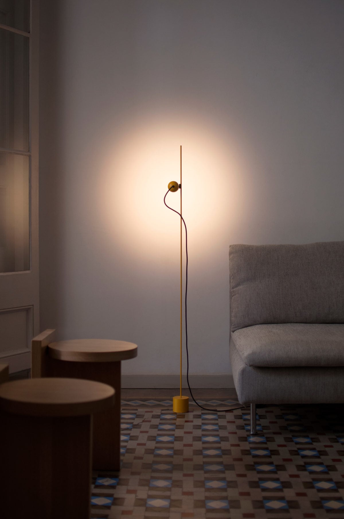 Fa Yellow - Modern design floor spotight - GOFI